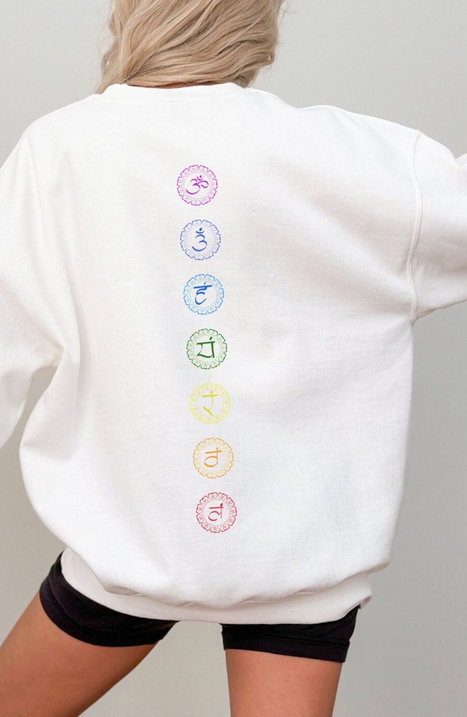 Chakra Sweatshirt 7 Chakras Tshirt Mystical Hoodies Yoga Crewneck ...