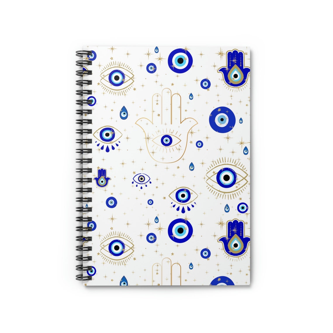 Evil Eye Notebook, Evil Eye Planner, Evil Eye Spiral Notebook, Blue ...