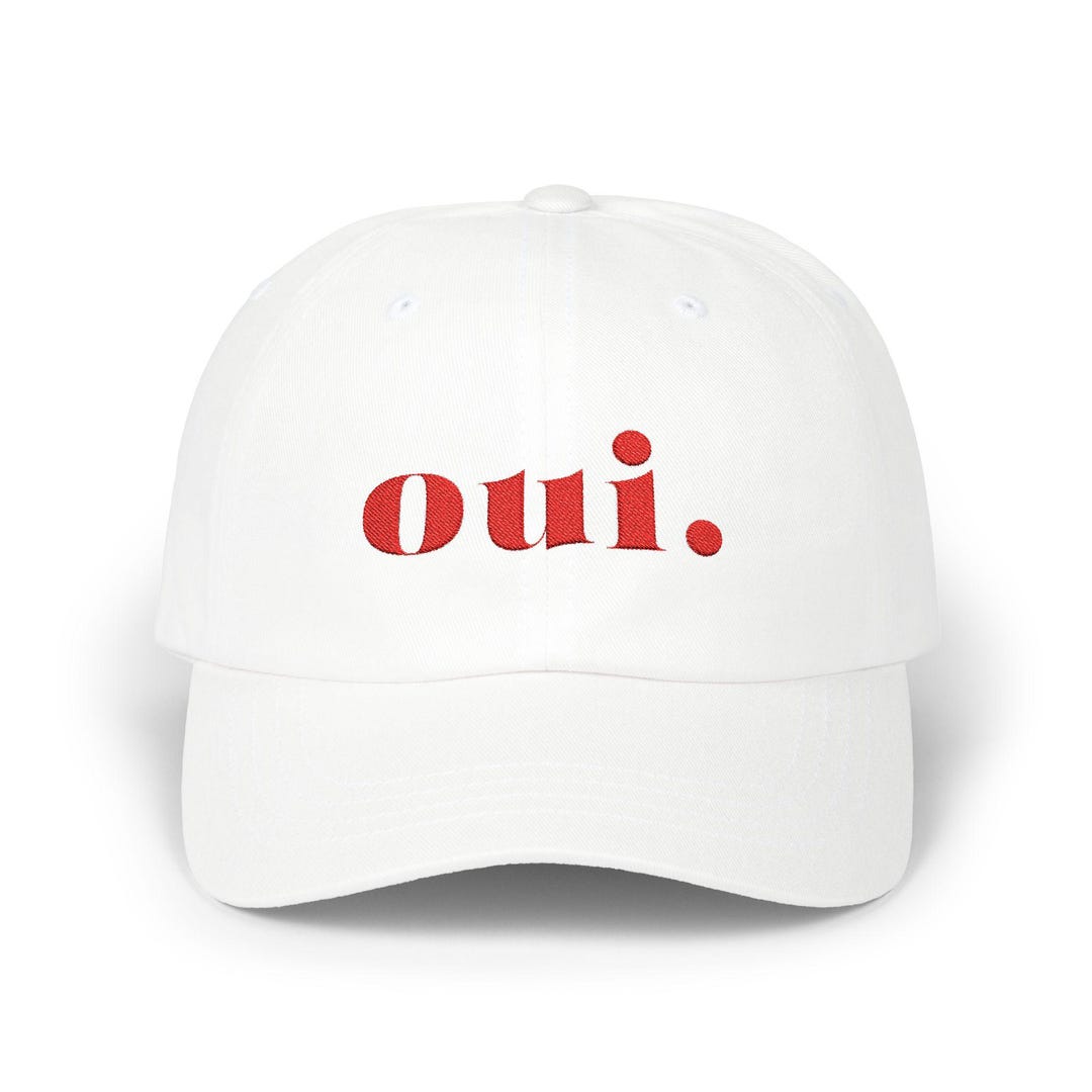 Oui Hat Embroidered French Souvenirs Preppy Clothes Bday Gifts for ...