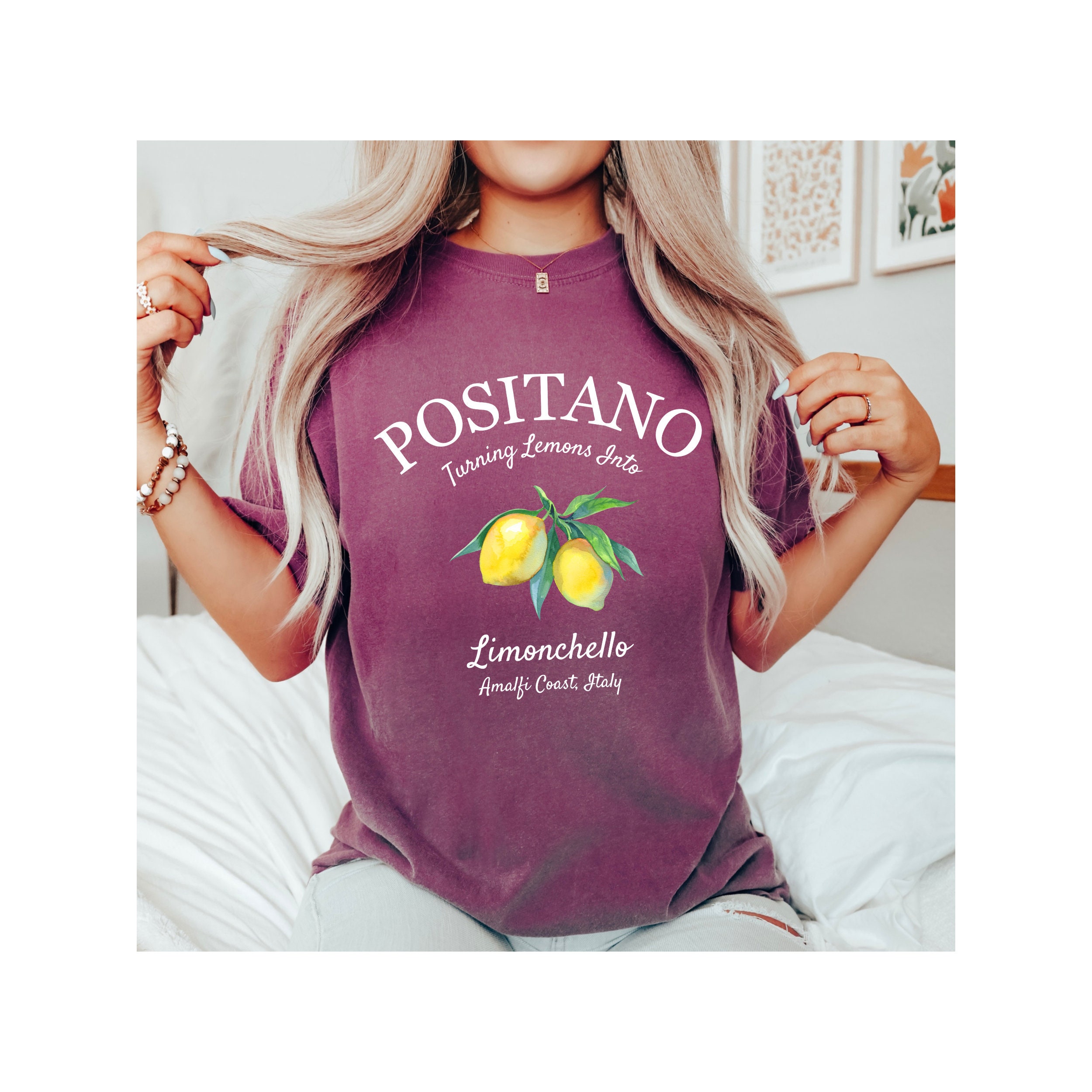 Positano Shirt, Amalfi Coast, Vacation Shirt, Summer Shirt, Limone ...