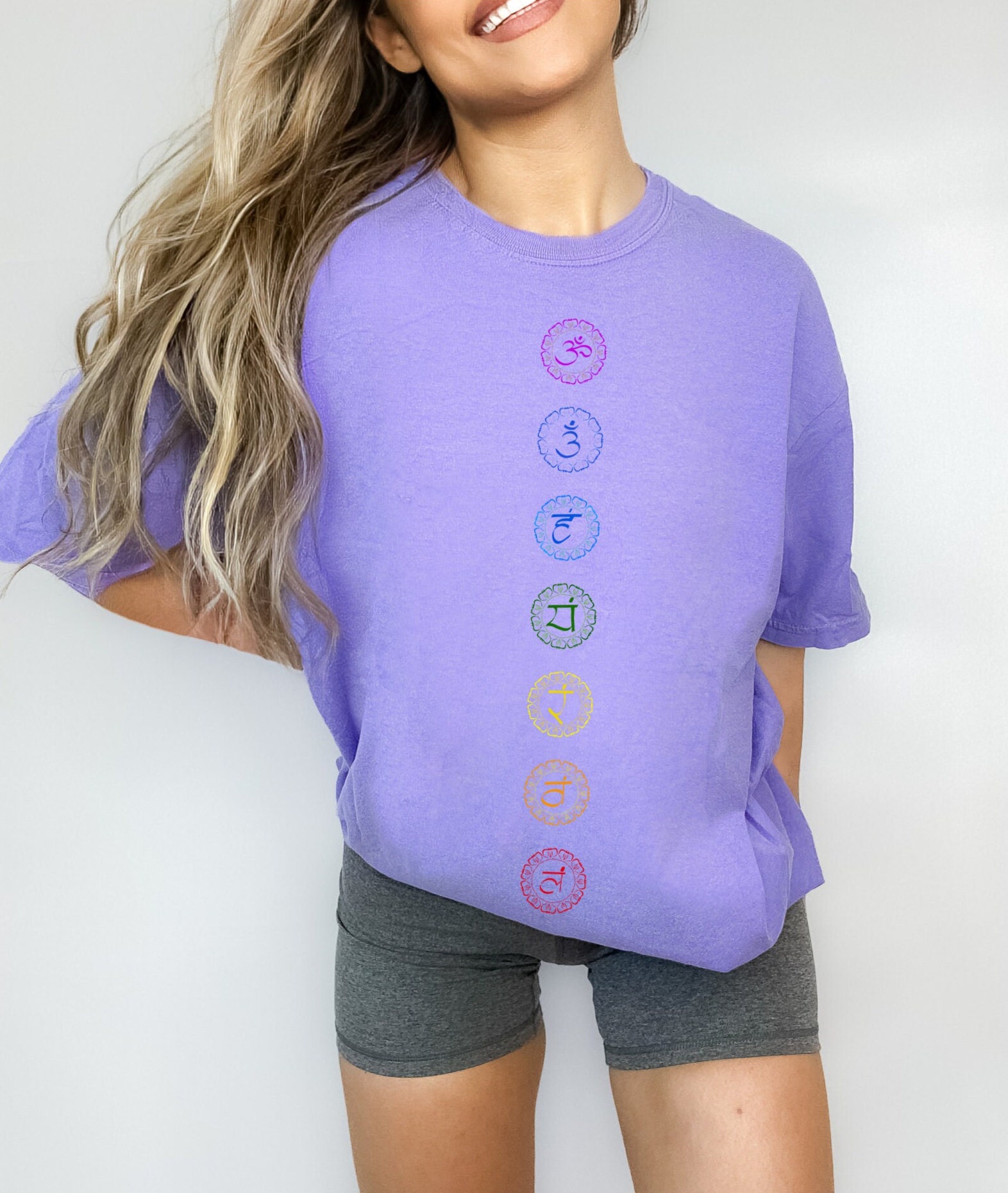 7 Chakras Tshirt Seven Chakras Shirt Yogi Girl 7 Chakra Namaste Shirt ...