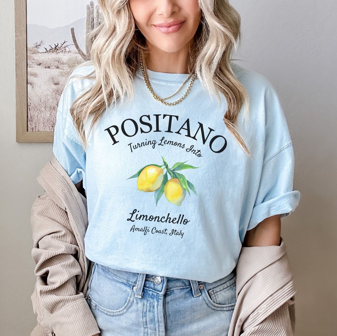 Positano Shirt, Amalfi Coast, Vacation Shirt, Summer Shirt, Limone ...
