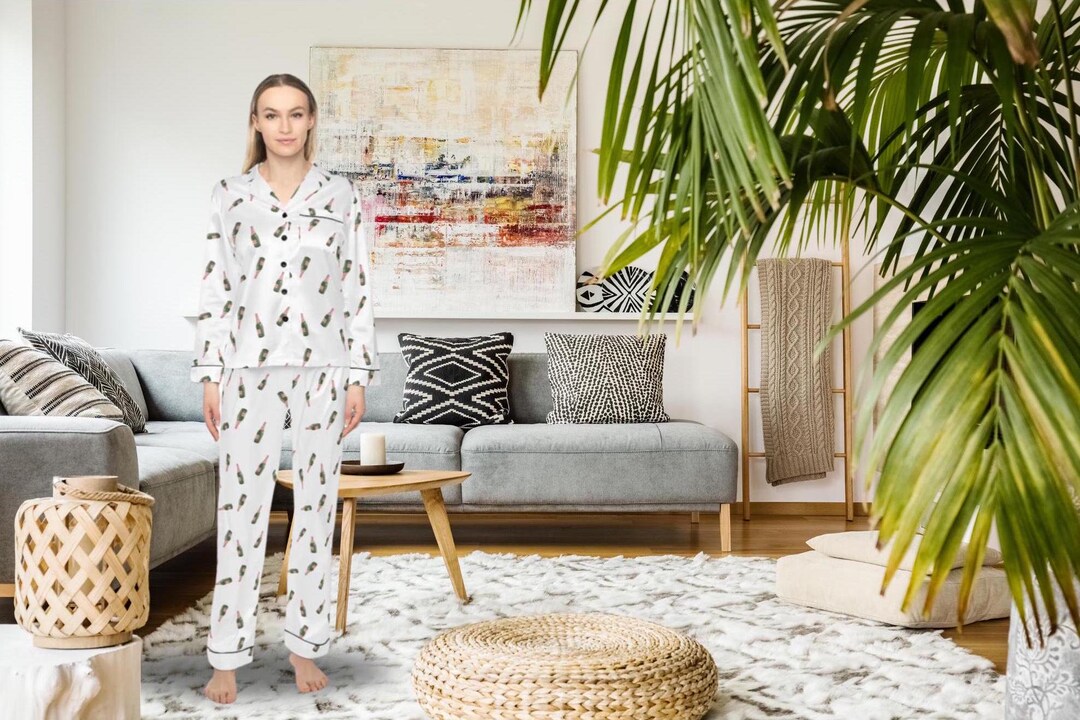 Champagne Satin Pajamas Pjs and Prosecco Bday Gifts for Friends ...