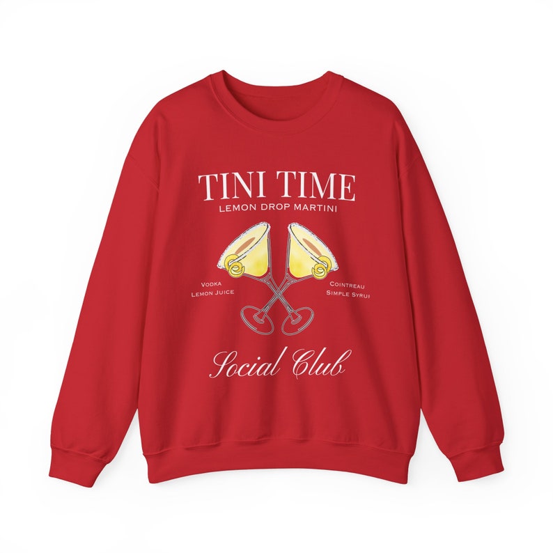 Lemon Drop Martini Sweatshirt Tini Time Tshirt Happy Hour Crewneck ...