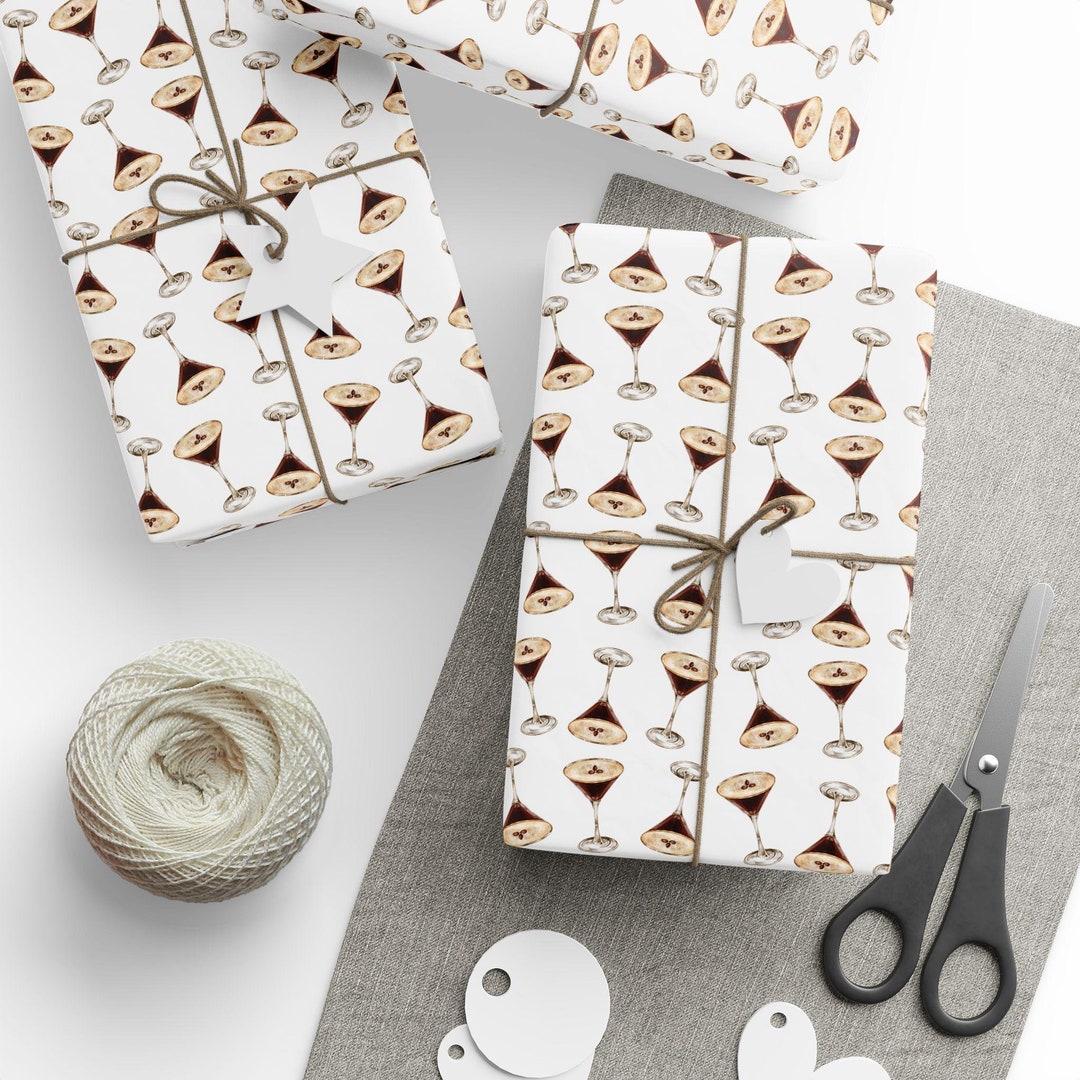 Espresso Martini Wrapping Paper Chic Christmas Wrapping Paper Secret ...
