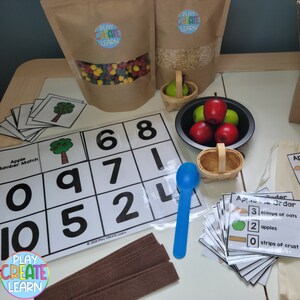 Apple Pie Math Sensory Bin - Etsy
