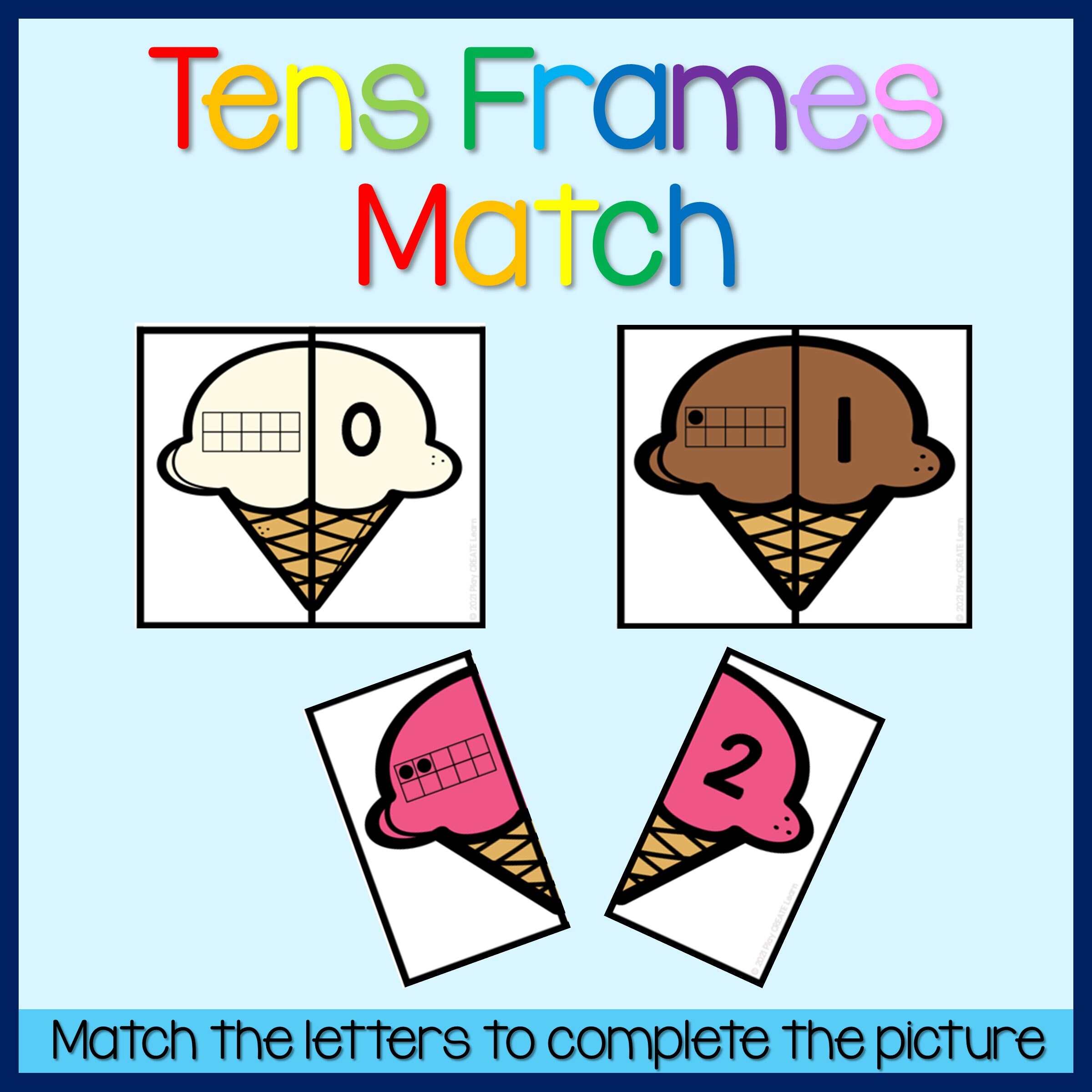 Ice Cream Math Sensory Bin Printables | Small Group Activities - Etsy