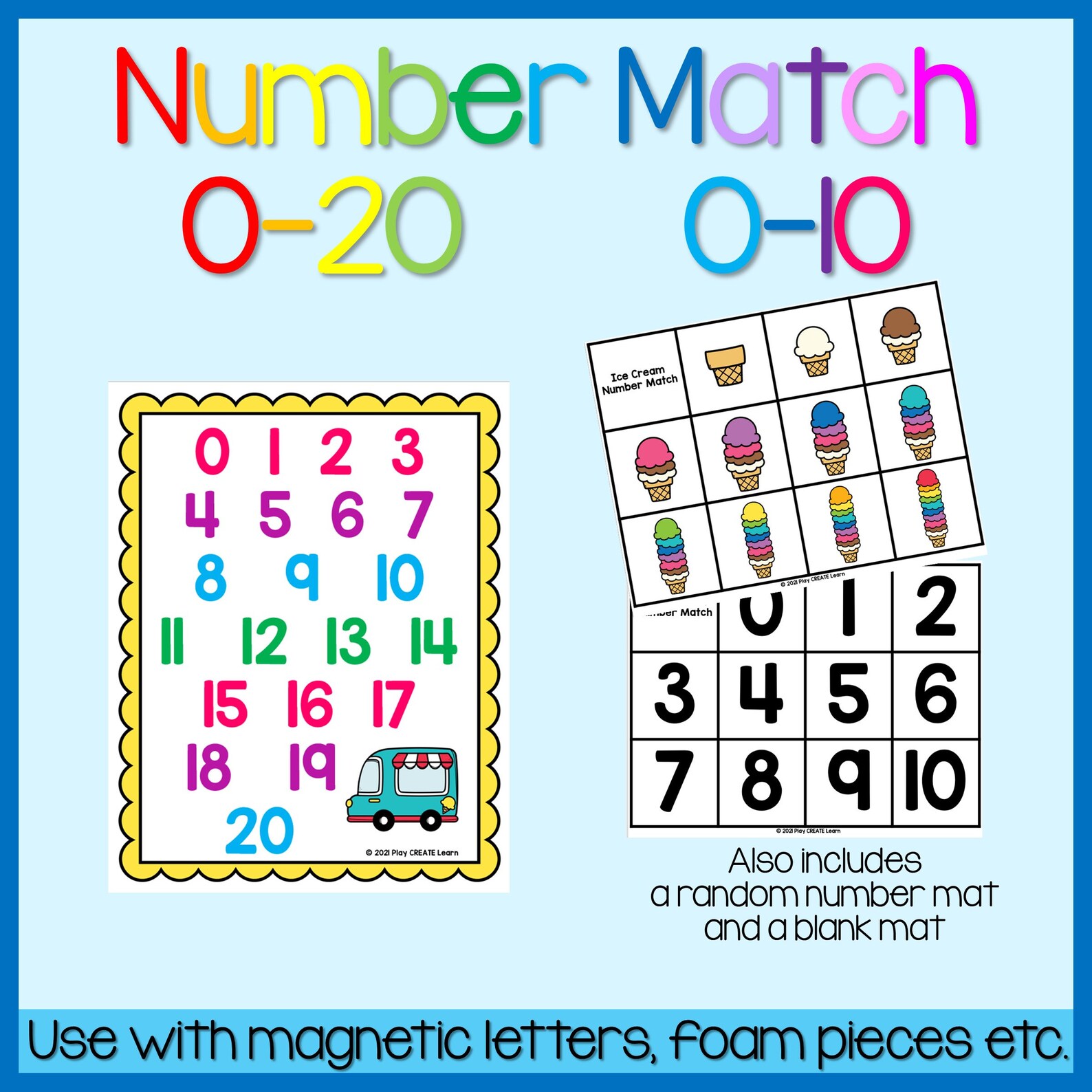 Ice Cream Math Sensory Bin Printables | Small Group Activities - Etsy