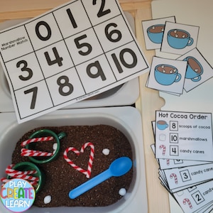 Hot Cocoa Math Sensory Bin - Etsy