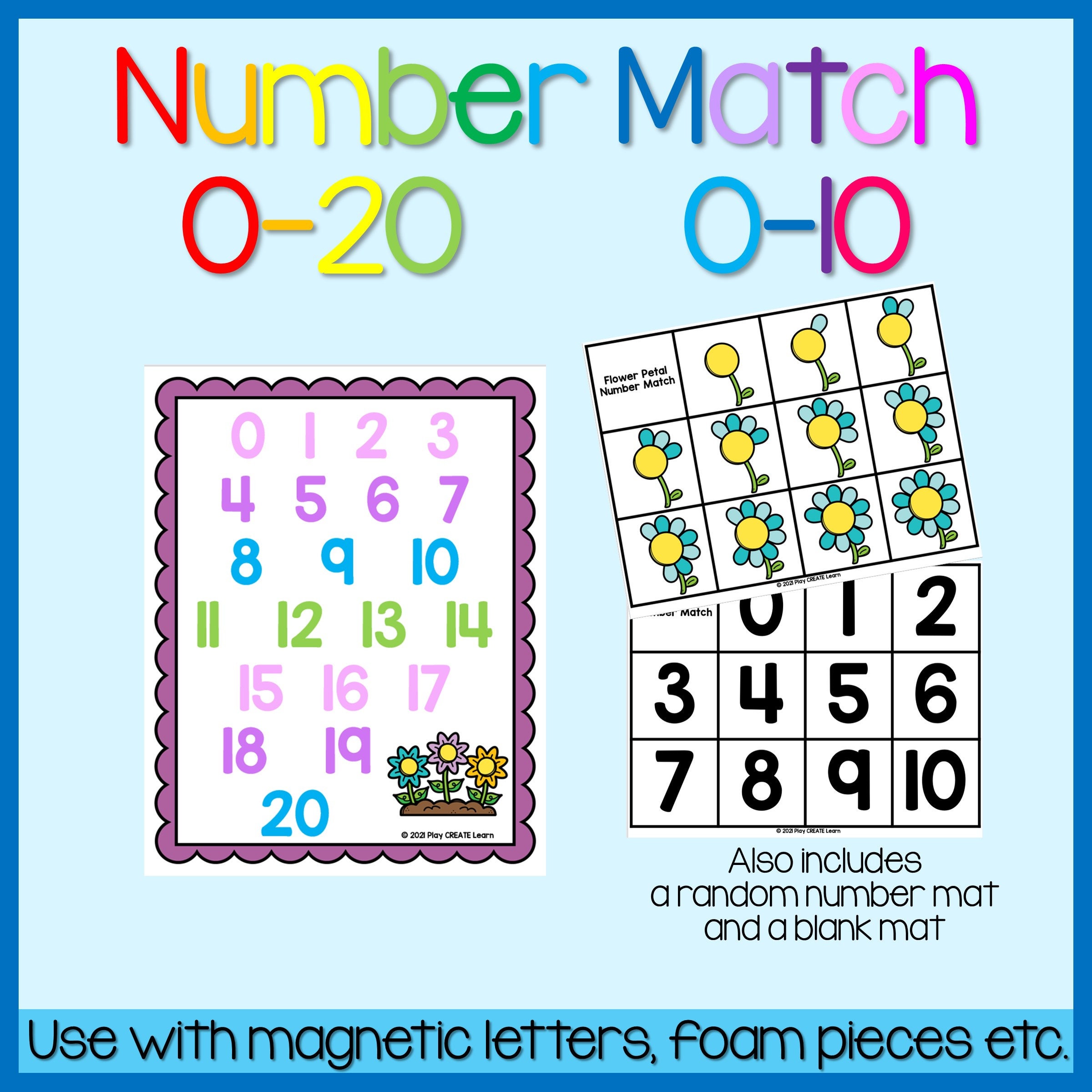 Flower Garden Math Sensory Bin Printables | Small Group Activities - Etsy