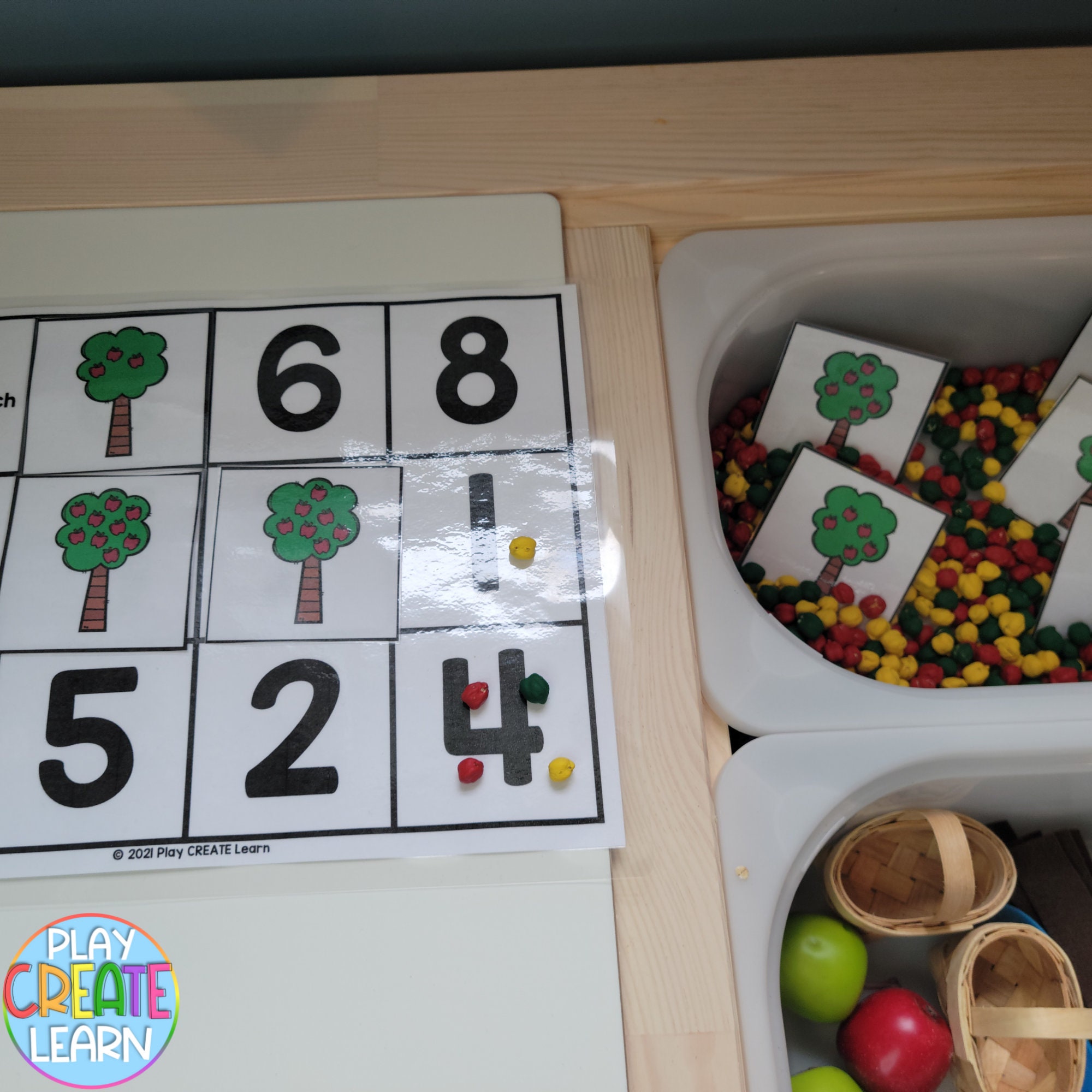 Apple Pie Math Sensory Bin - Etsy