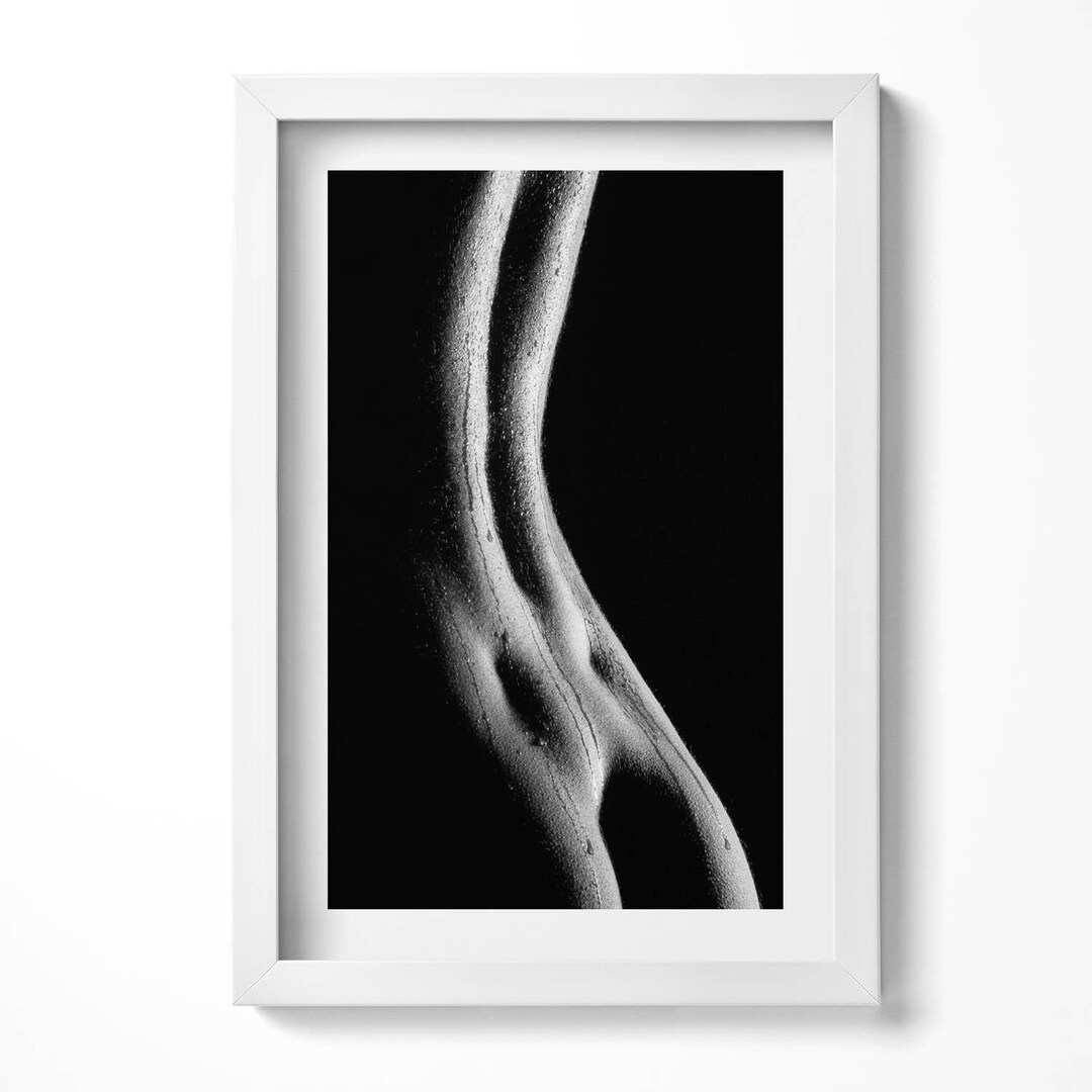 Human Body - Sensual Woman's Back Painting in Frame, People Wall Art in ...