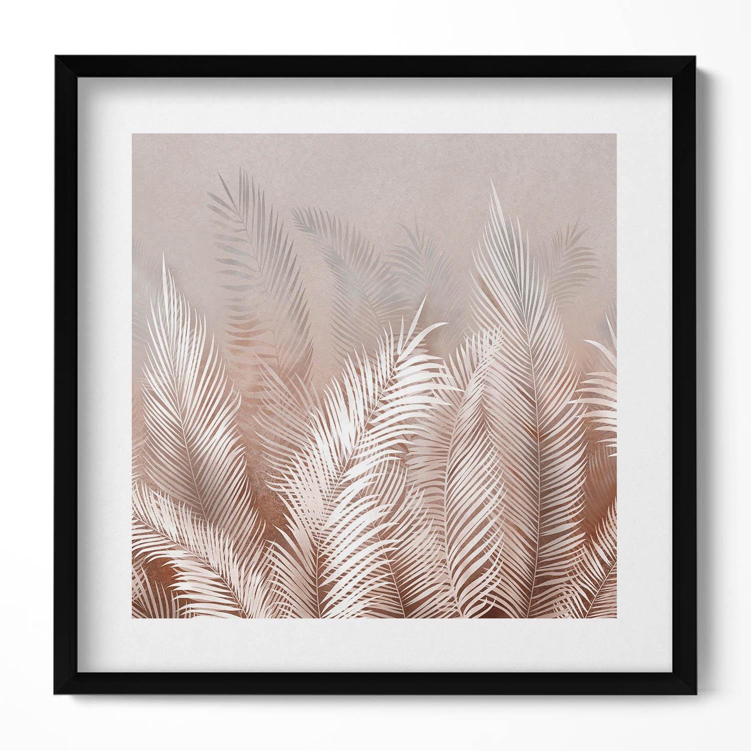 Boho Leaf Vegetation Print in Frame, Flowers and Plants Art Print ...