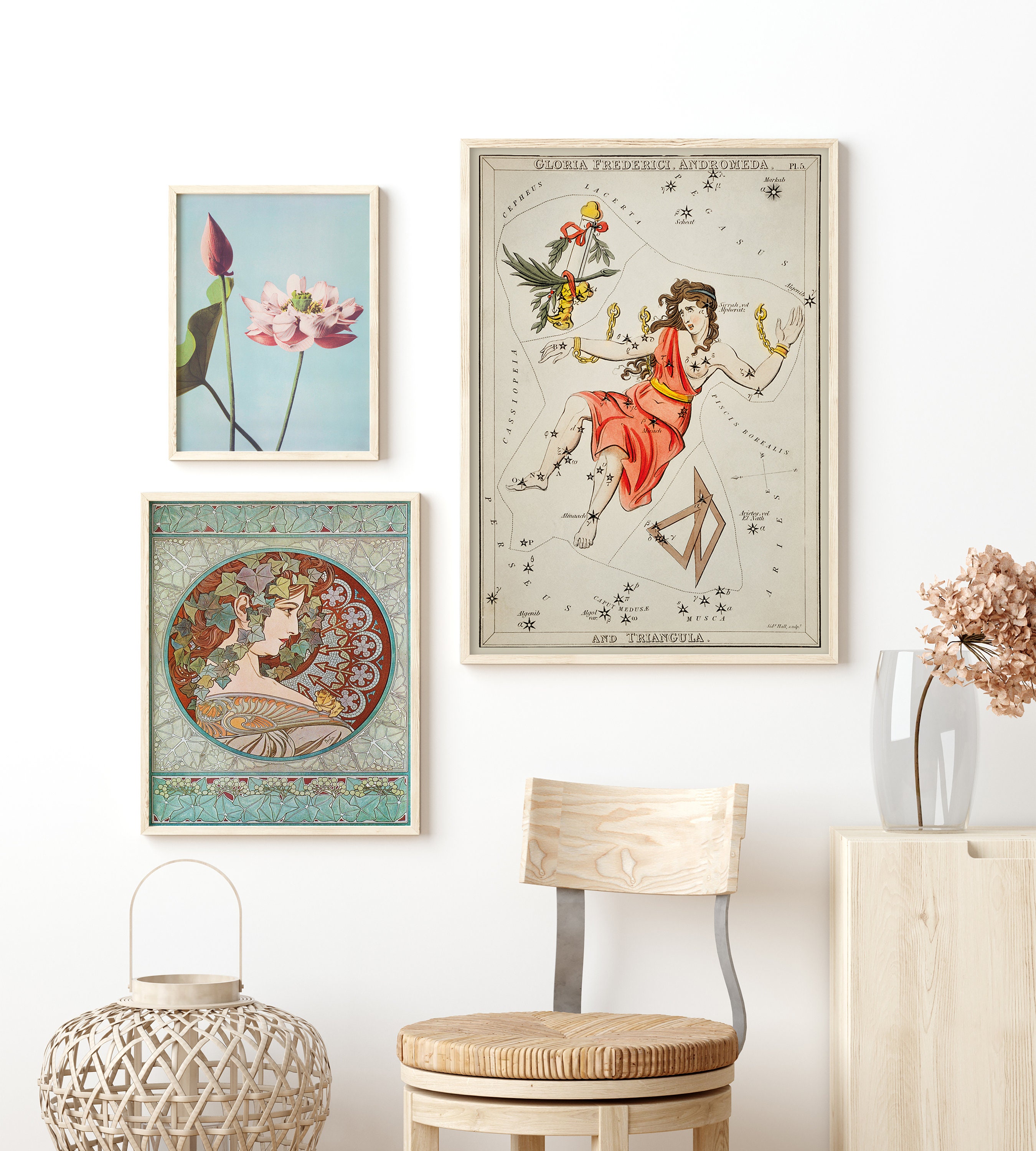 Poster Wall Art Astronomical Chart Illustration Andromeda Sidney Hall ...