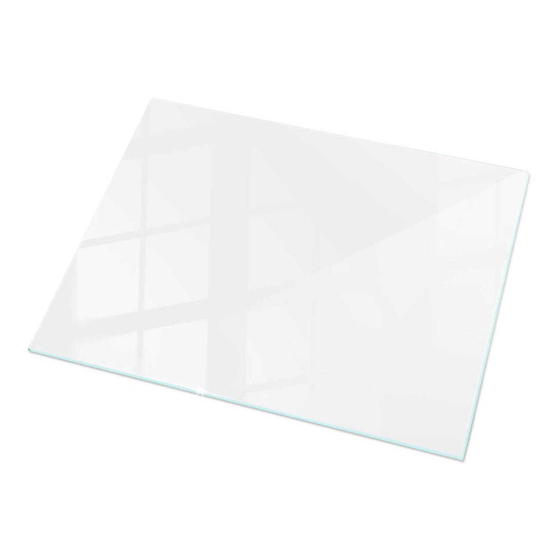 Smooth White Color Glass Table Top, White Modern Glass Tabletop ...