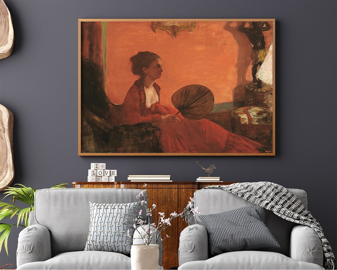 Poster Wall Art Madam Camus by Edgar Degas Poster, Orange Premium Paper ...