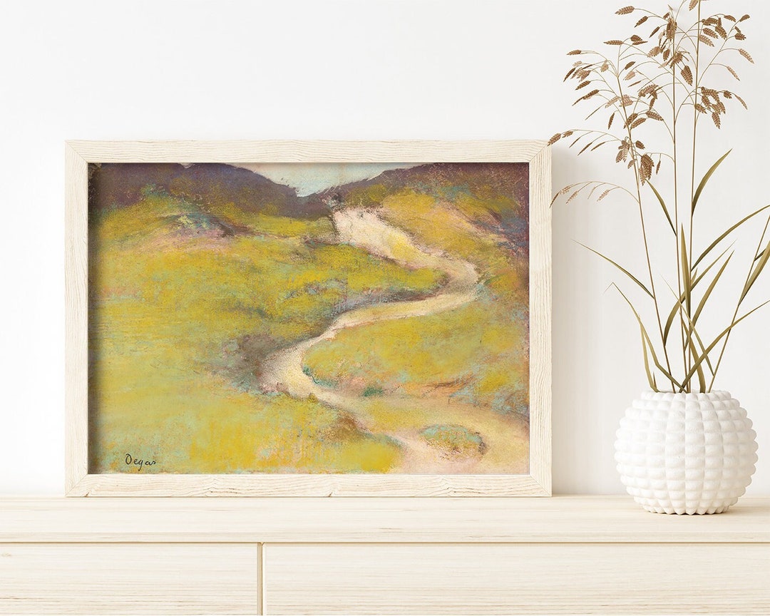 Poster Wall Art Pathway in A Field 1890 by Edgar Degas Poster, Green ...