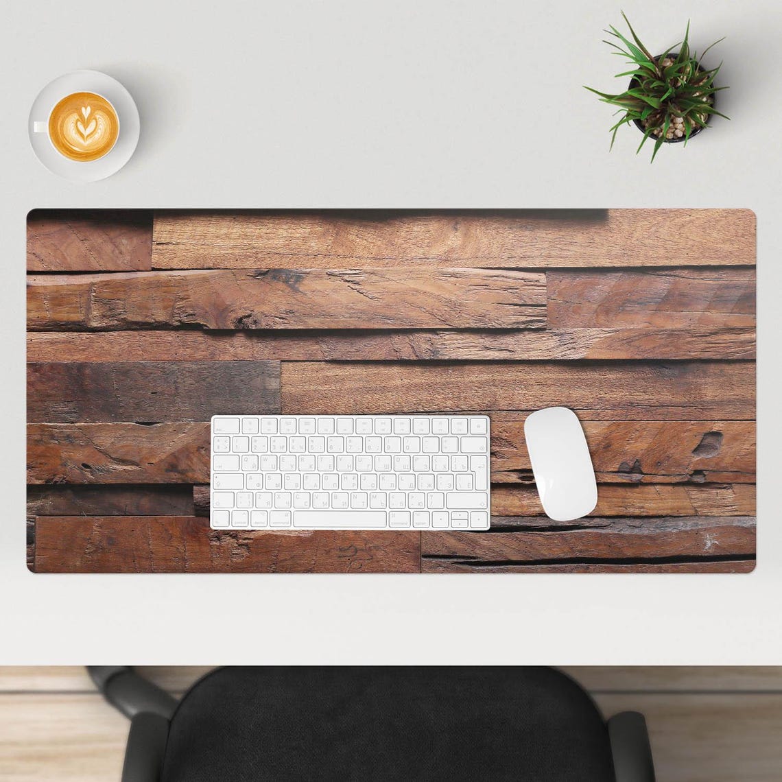 Wooden Texture Desk Mat, Brown Desk Pad, PVC Table Protector, Textures ...