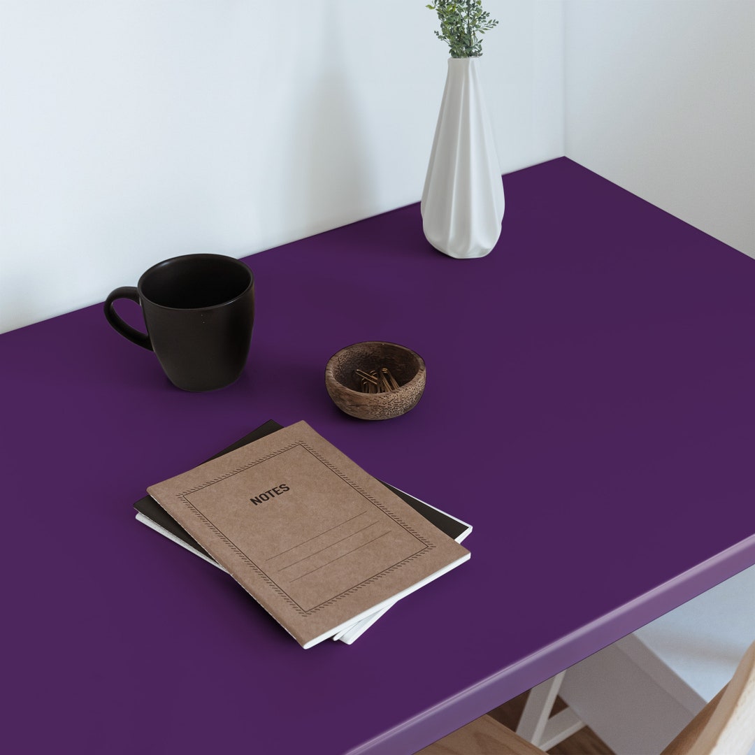 Violet Color Furniture Sticker, Texture Adhesive Foils, Solid Color ...