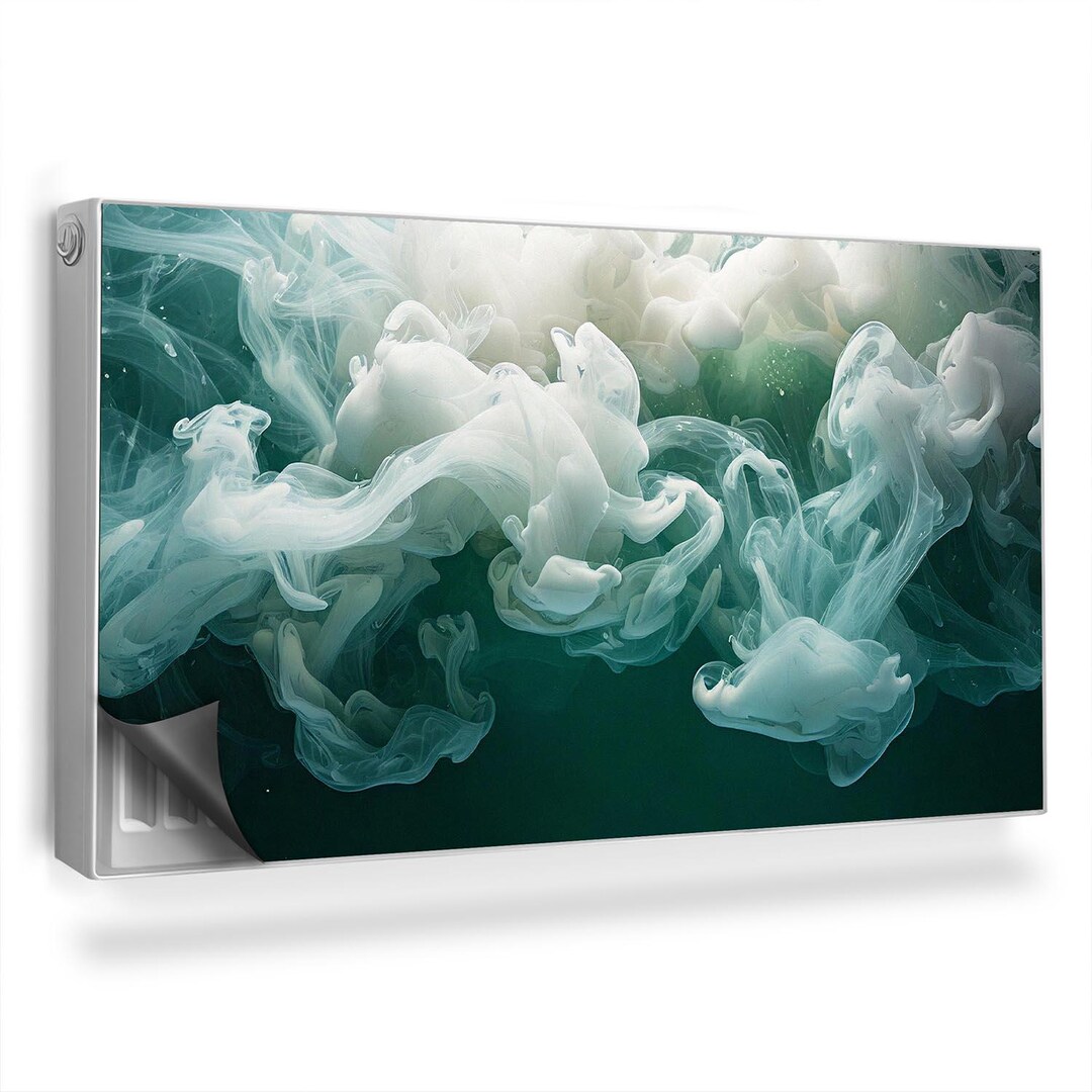 Thick Smoke, Interesting Shape Structure Radiator Cover, Turquoise ...