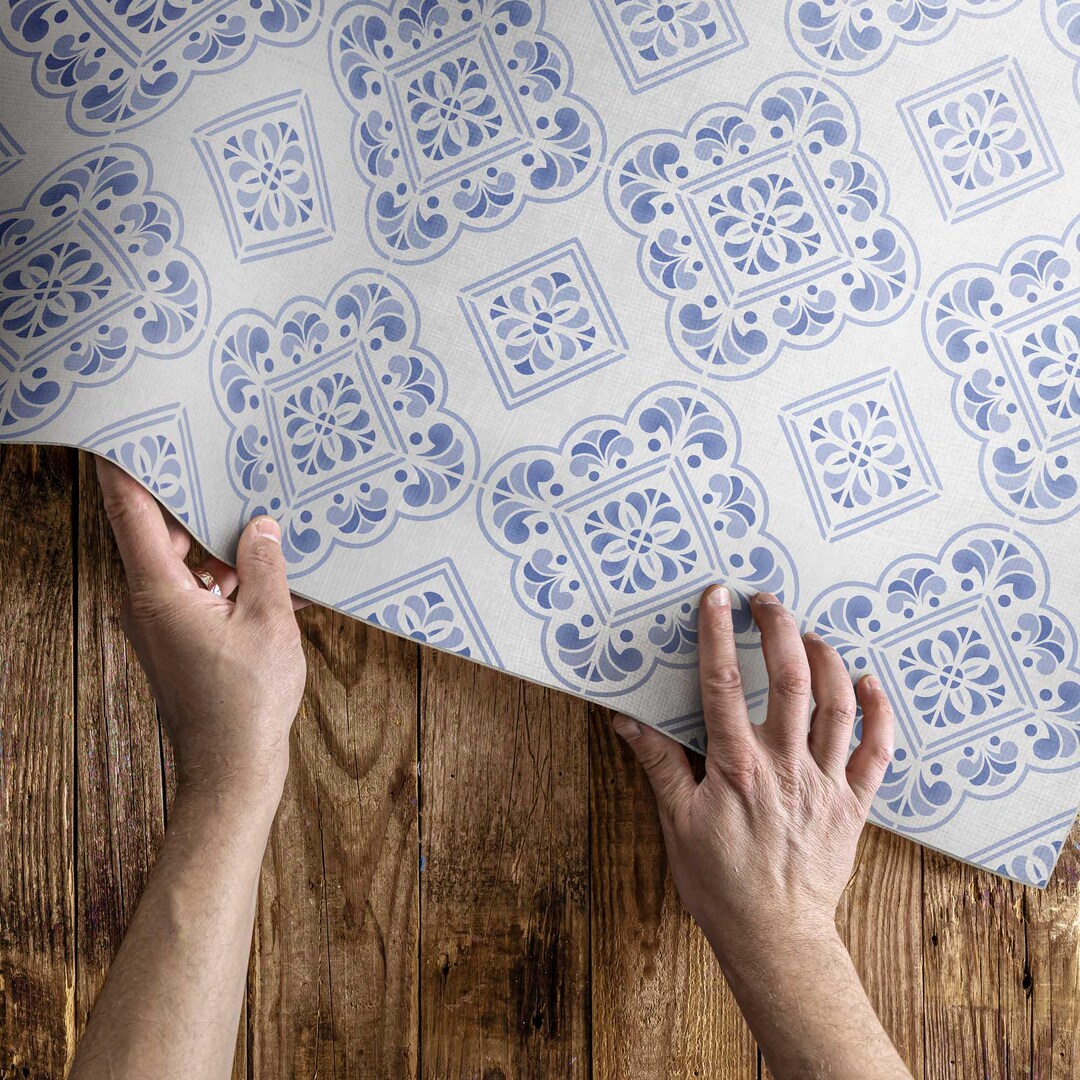 Mediterranean Mosaic Decorative Tiles Rug for Living Room, Tiles and ...