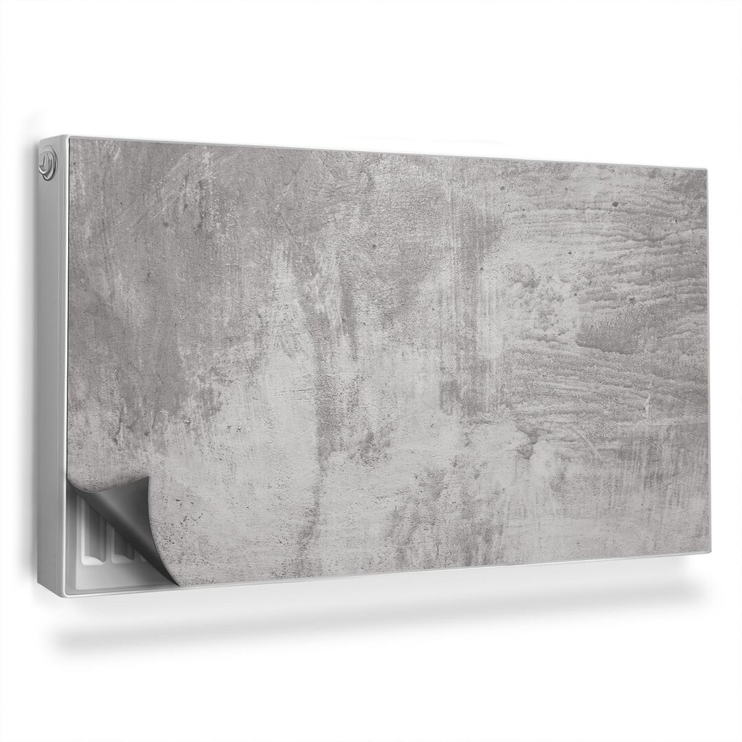 Concrete Worn Texture Industrial Style Radiator Cover, Gray Magnet Mat ...
