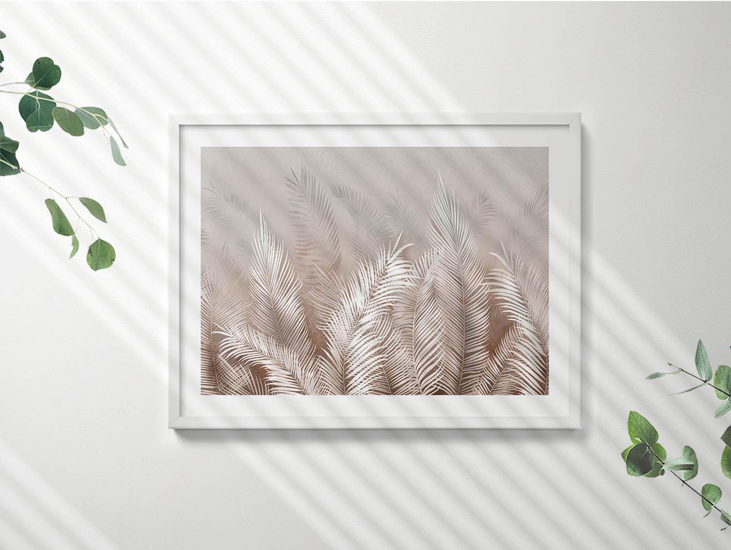Boho Leaf Vegetation Print in Frame, Flowers and Plants Art Print ...