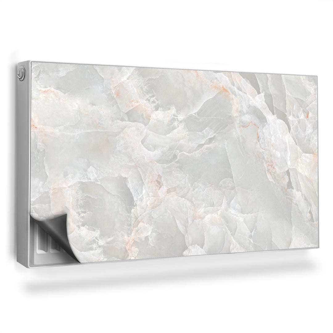 Marble Stone Slab Trendy Texture Heating Cover, Gray Magnetic Printed ...