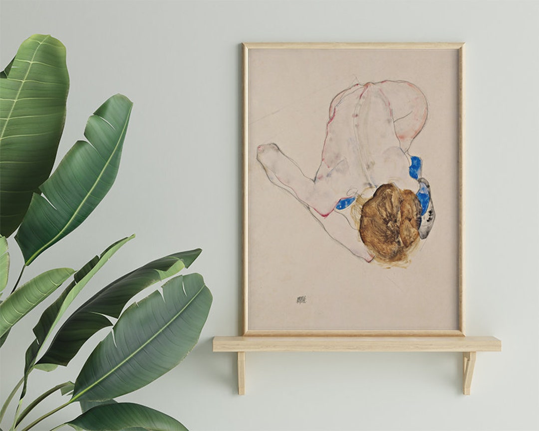 Poster Wall Art Nude Blue Stockings by Egon Schiele #97 Reproduction ...