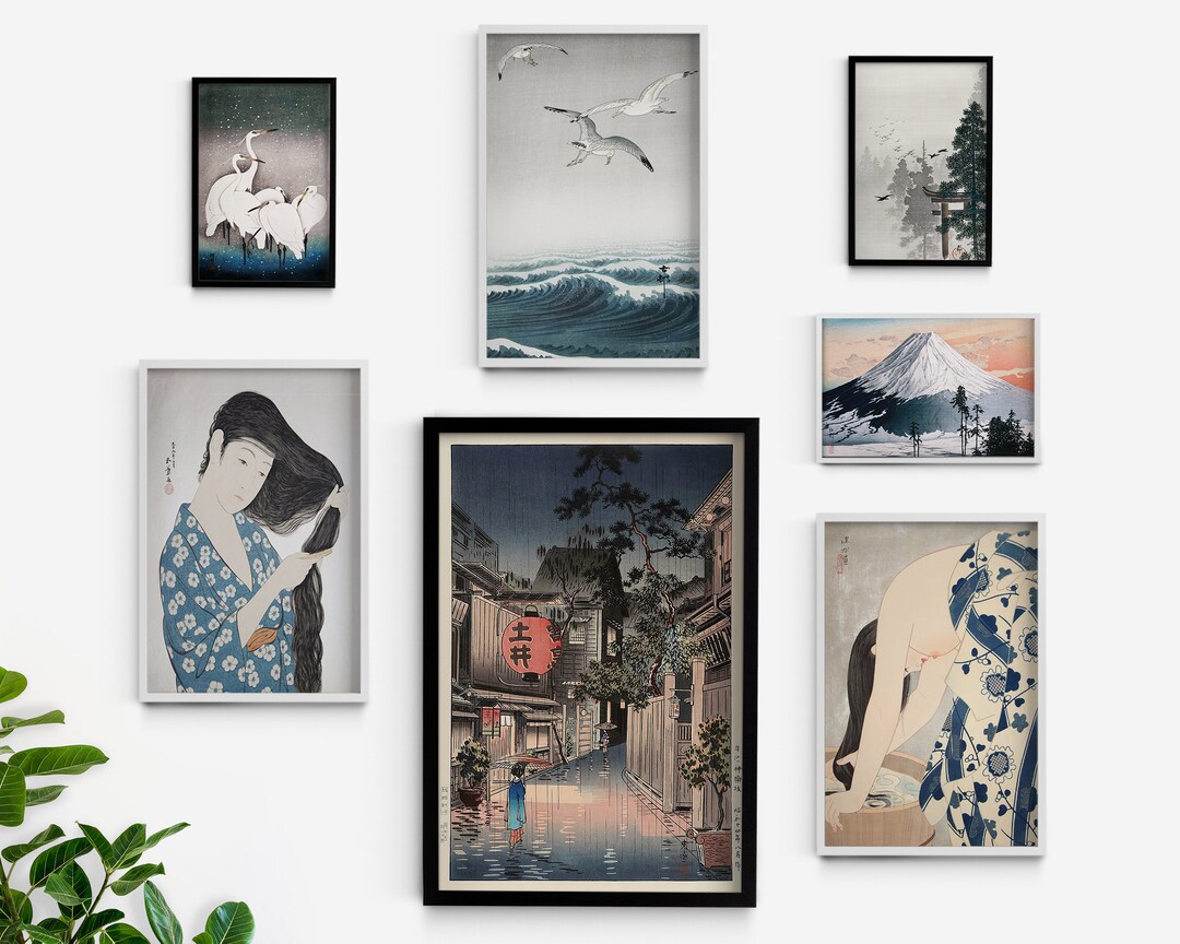 Japandi Style Decoration Posters Set, Wallart, Beige Wall Art Paintings ...