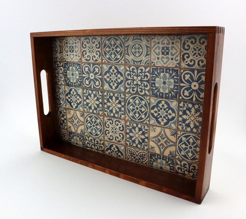 Medium Size Wooden Tray With Handles. - Etsy
