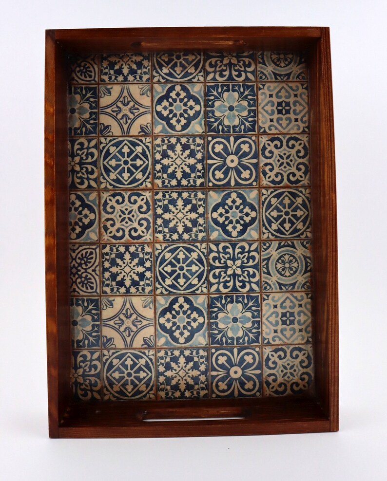 Medium Size Wooden Tray With Handles. - Etsy