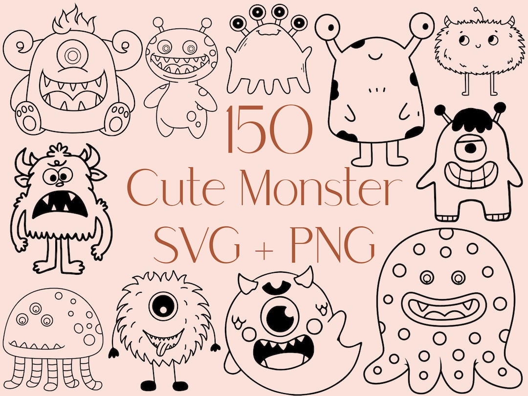 Monster SVG, Halloween SVG, Cute Monster Svg, Horror Svg, Svg File ...