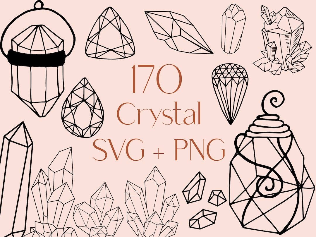 Crystal SVG, Gem SVG, Witchcraft Svg, Celestial Svg, Svg File, Magic ...