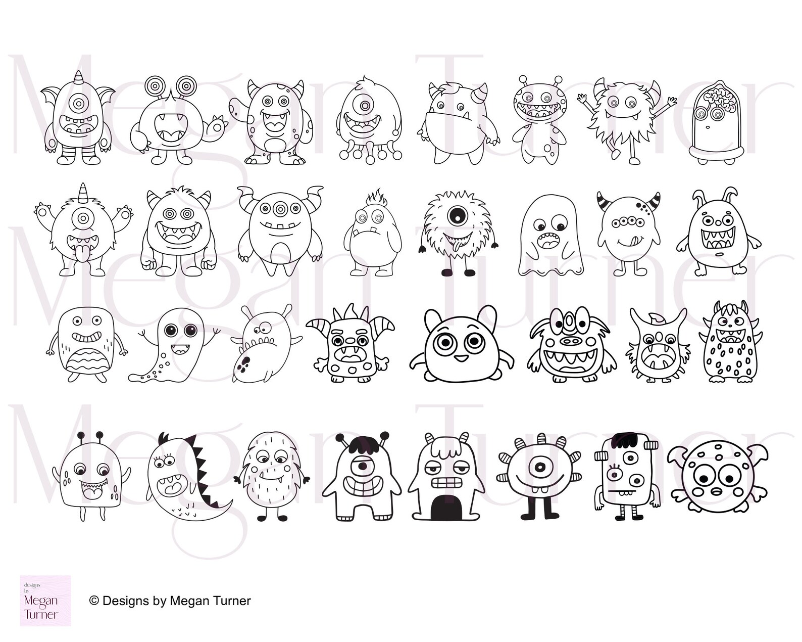 Halloween Monster SVG PNG Bundle, Commercial Use - Etsy