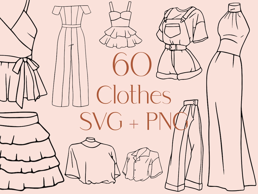 Clothing SVG, Fashion PNG, Style Svg, Dress Svg, Svg Files, Clothes Svg ...