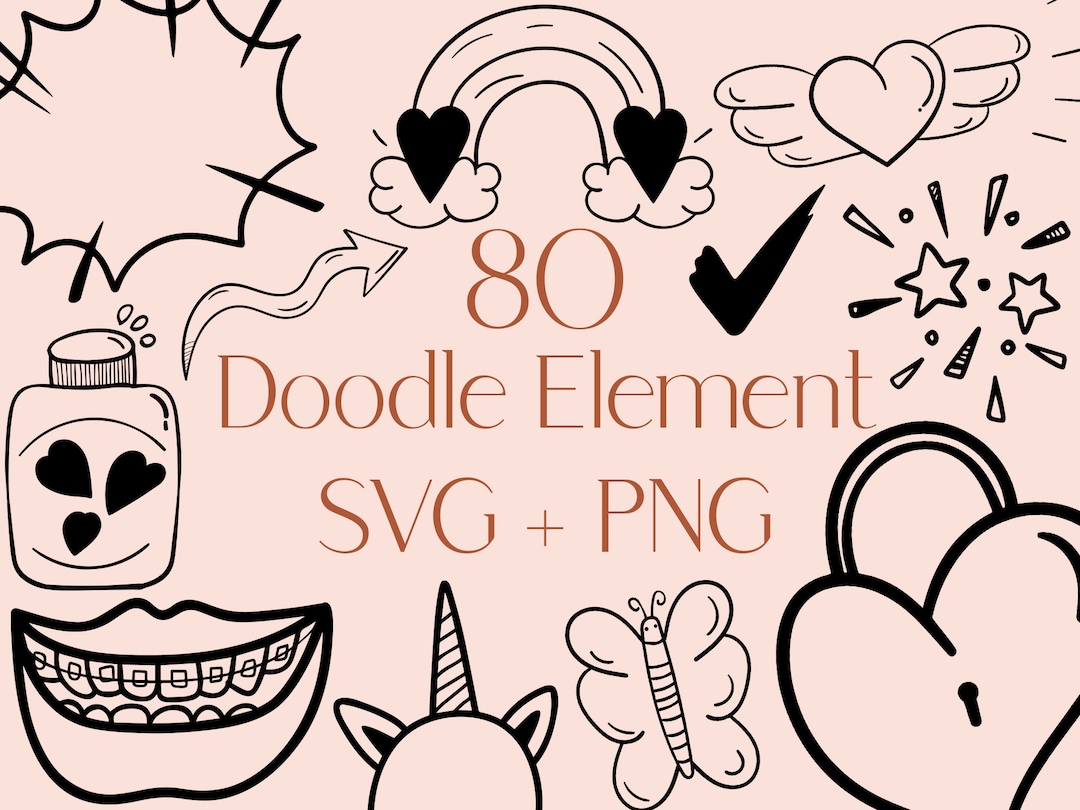 Design Elements SVG, Doodle Svg, Design Elements PNG, Design Material ...
