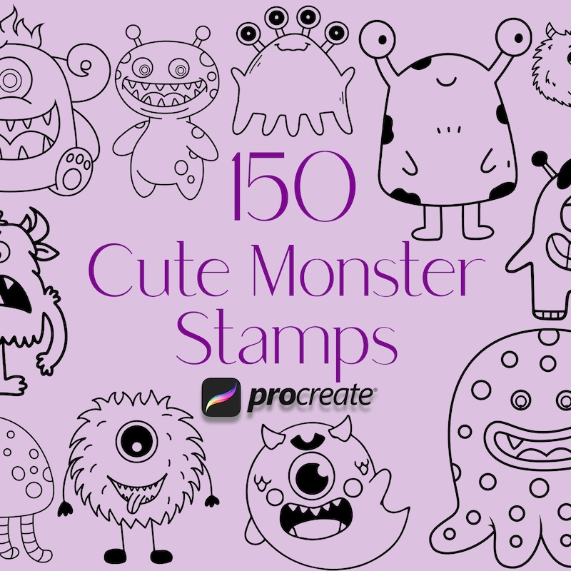 Monster Stamps - Etsy
