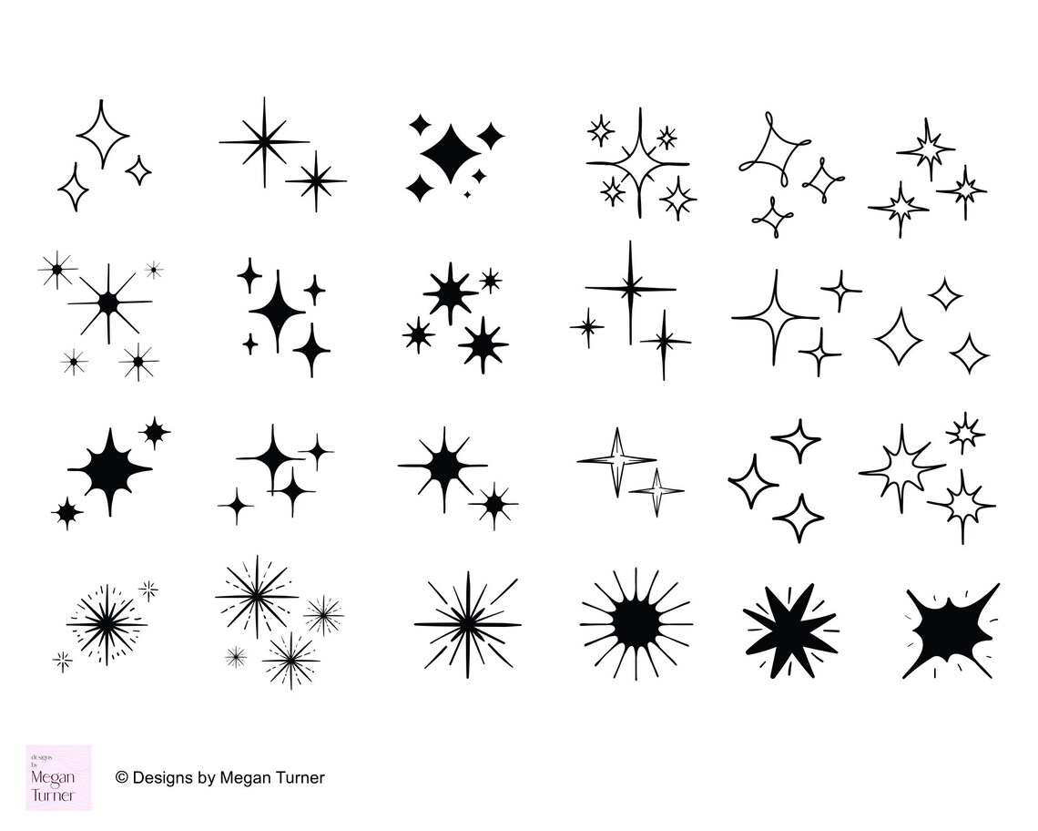 Sparkle Svg Star Svg Glitter Svg Comet Svg Celestial - Etsy