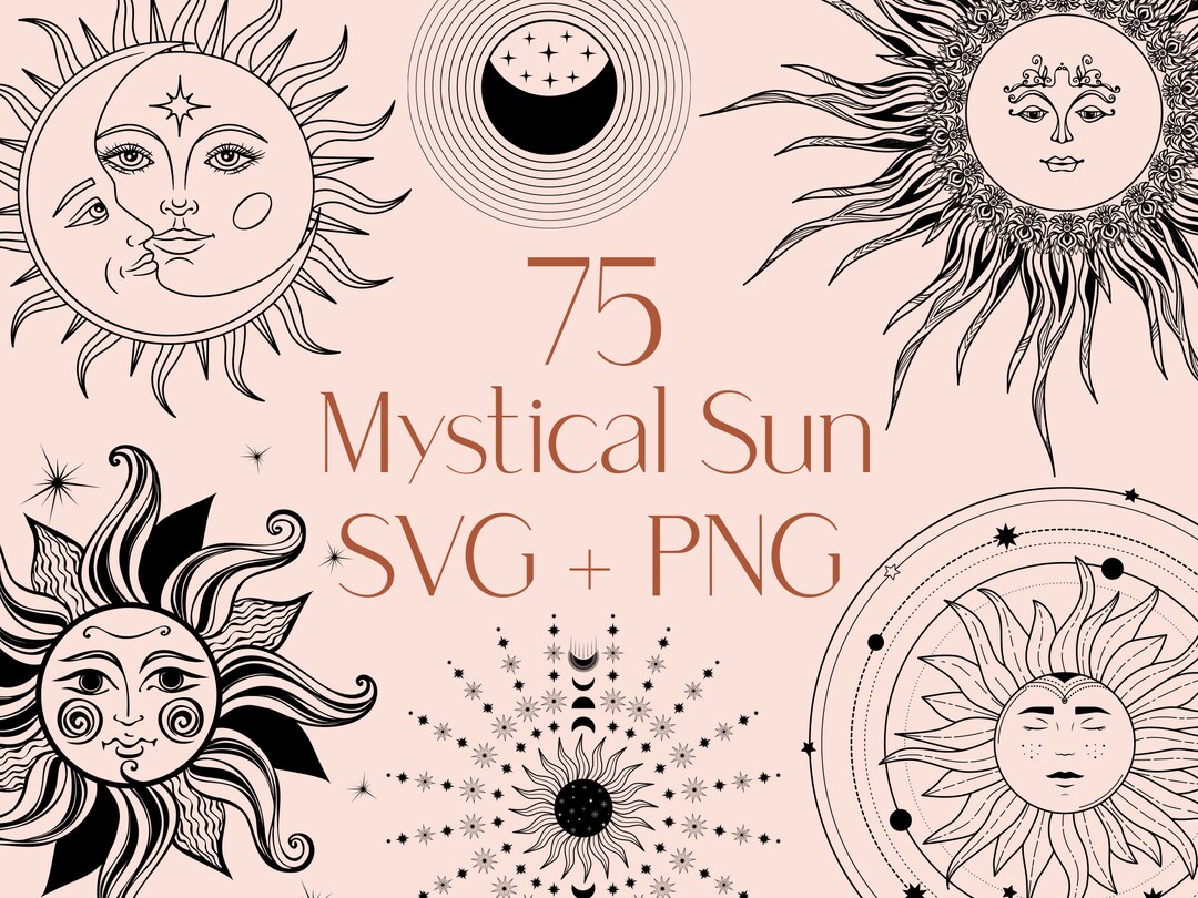 Sun SVG, Celestial SVG, Witchcraft Svg, Svg Files, Wicca Svg, Magic Svg ...