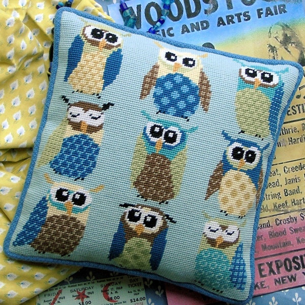 Owl Needlepoint - Etsy
