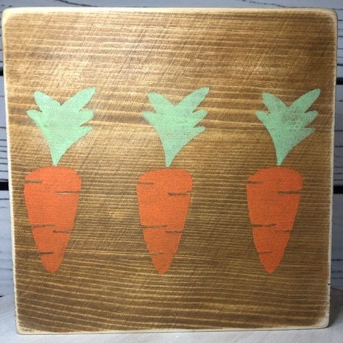 Carrot Wood Block Shelf Sitter for Spring/easter 5x5 - Etsy