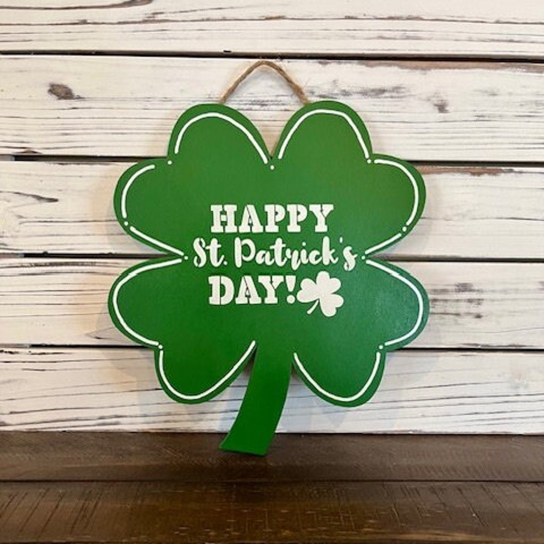 St. Patrick's Day Sign, Shamrock Sign, Happy St. Patrick's Day Wall ...