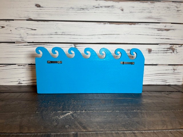 Wave Shelf, Shelf for Beach House, Painted Wood Wave Wall Shelf, Twelve ...
