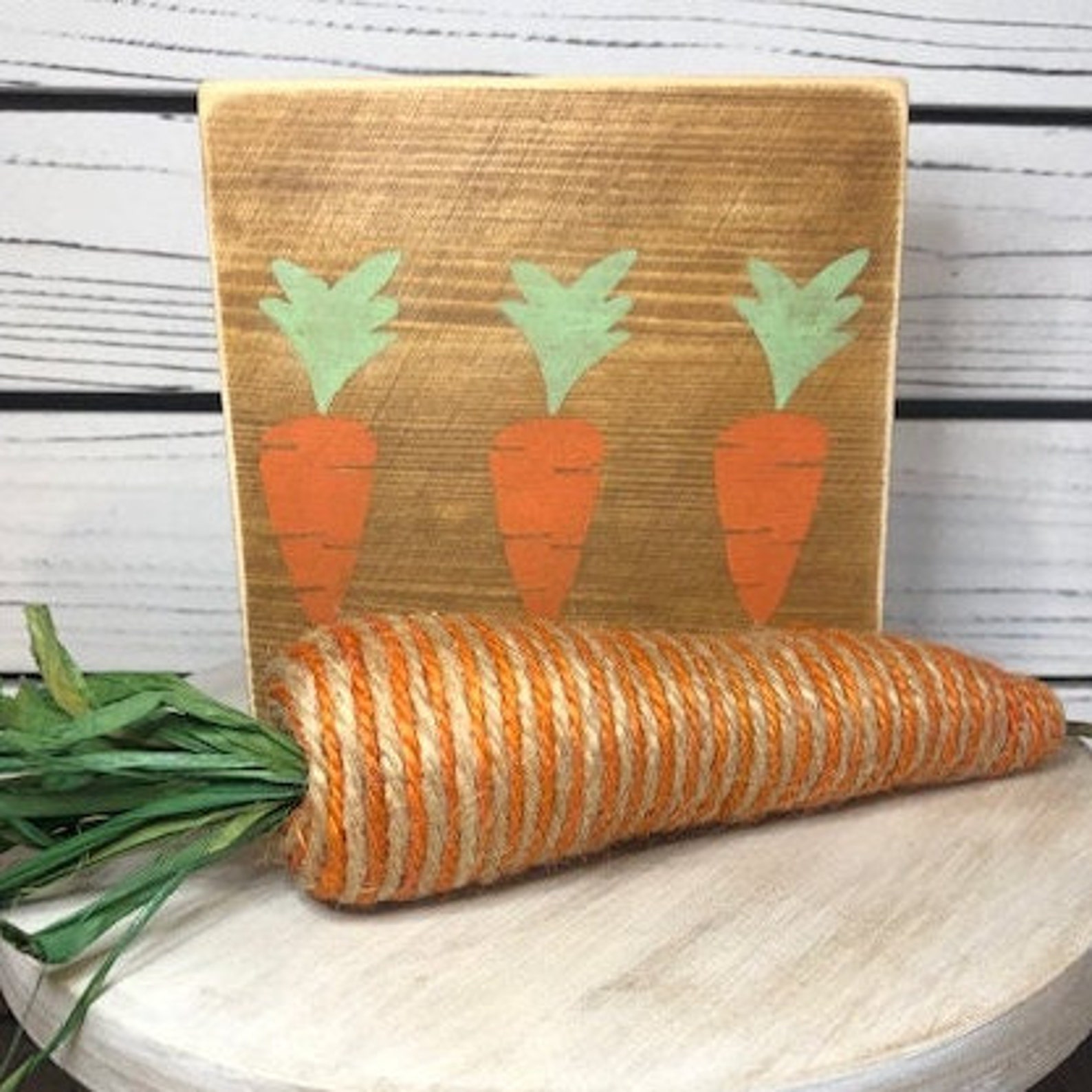 Carrot Wood Block Shelf Sitter for Spring/easter 5"x5" - Etsy