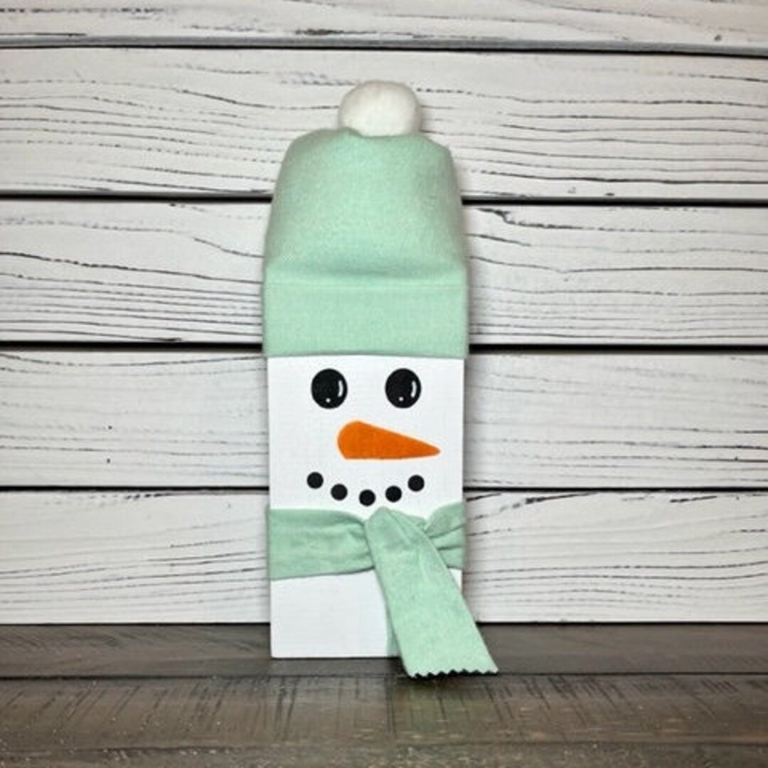 Wood Block Snowman, Snowman Decor, Winter Snowman Decor, Wood Block ...