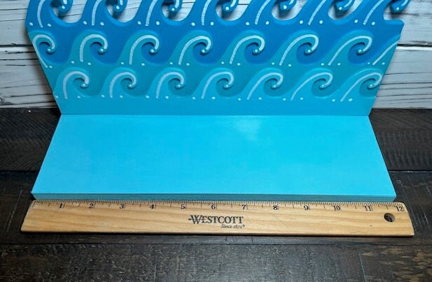 Wave Shelf, Shelf for Beach House, Painted Wood Wave Wall Shelf, Twelve ...