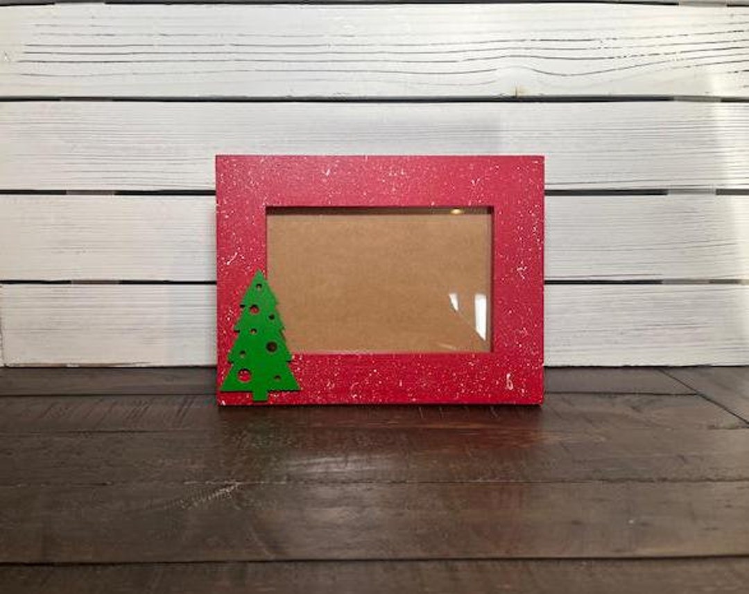 Christmas Picture Frame, 4x6 Christmas Frame, Whimsical Christmas Photo ...