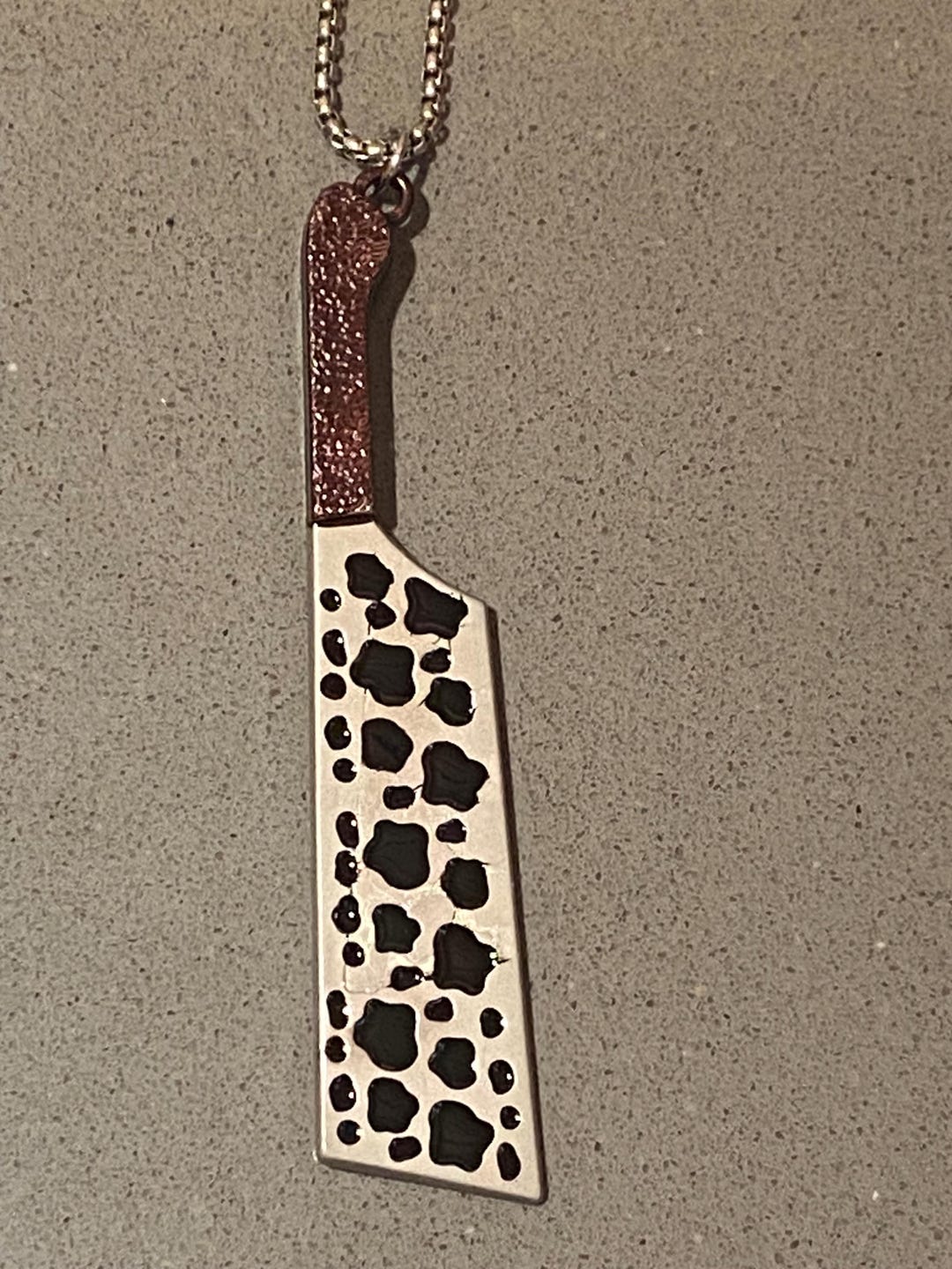 Kento Nanami Blade Polkadot Machete Knife Silver Pendant Necklace - Etsy