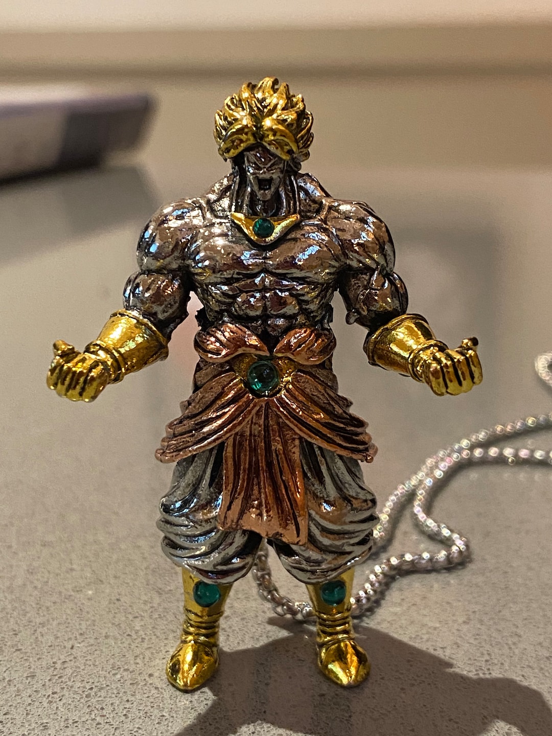 Dragon Ball Z Super Saiyan Broly DBZ Silver Necklace Pendant - Etsy